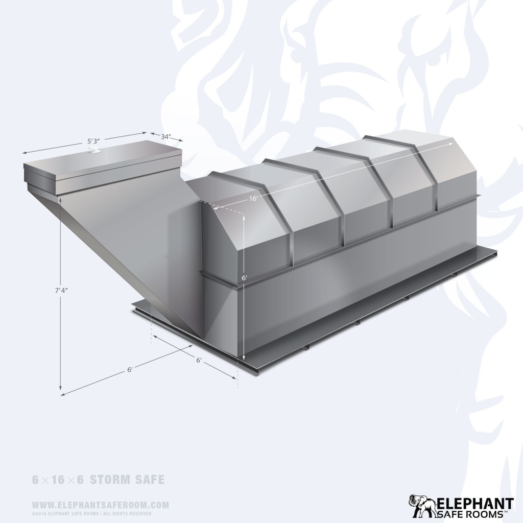 6' x 16' Storm Safe Room - Elephant Safe Room