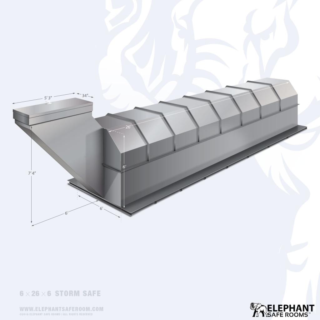 6' x 26' Storm Safe Room - Elephant Safe Room