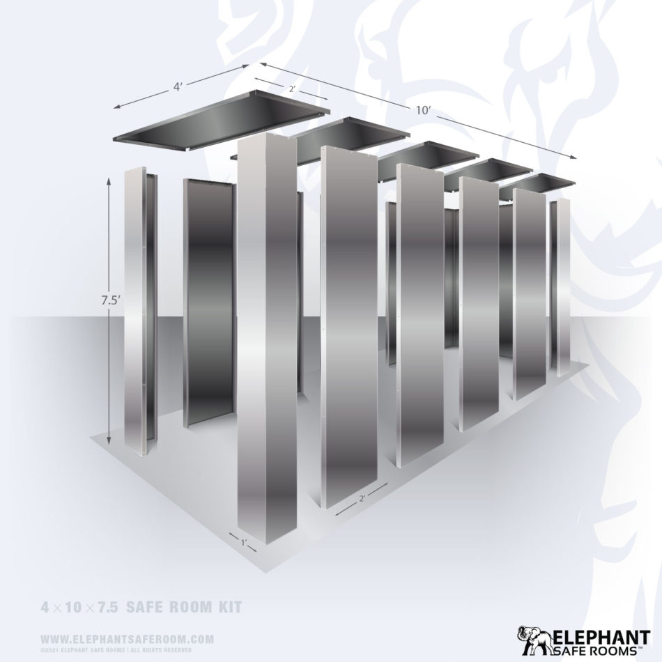 6' x 6' Panelized Safe Room Kit - Elephant Safe Room